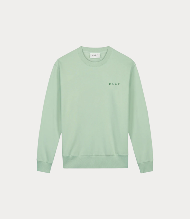 Olaf | Signature logo crewneck pale green | NewStyle - NewStyle.nl