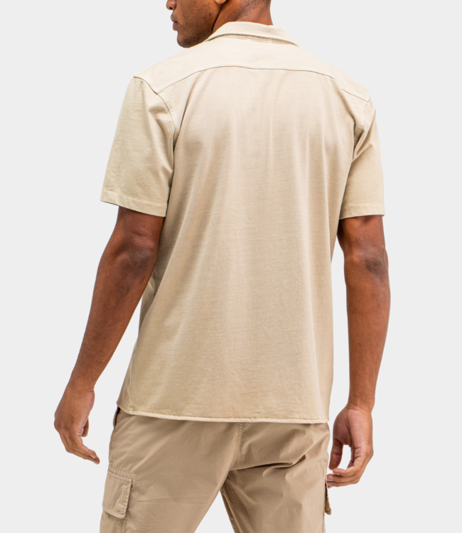 Butcher of Blue | Mikey Work Shirt SS Stone Beige | NewStyle - NewStyle.nl