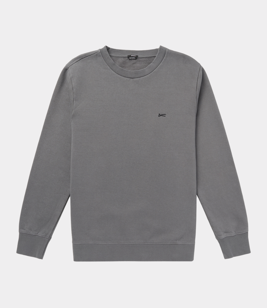 Denham scissor crewneck gdbs castlerock grey | NewStyle - NewStyle.nl