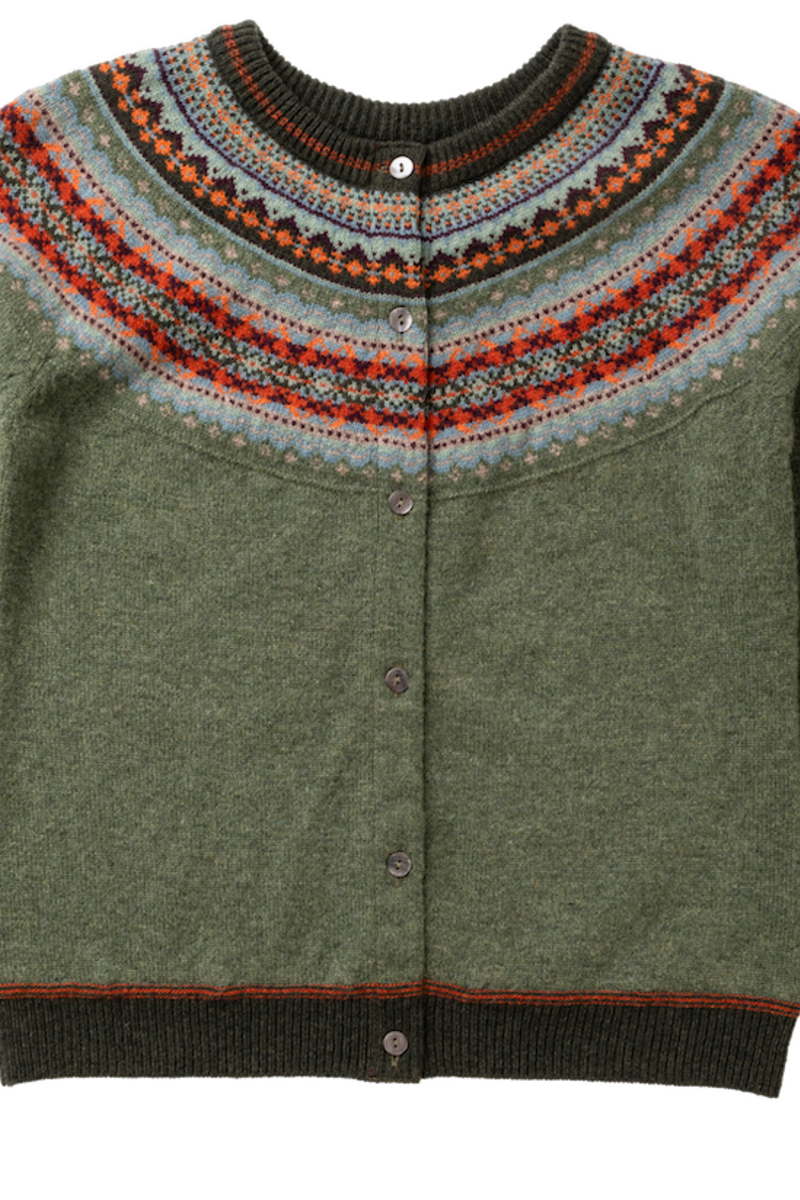 Eribé Alpine Short Cardigan Braemar | Green Women’s Cardigan Merino ...