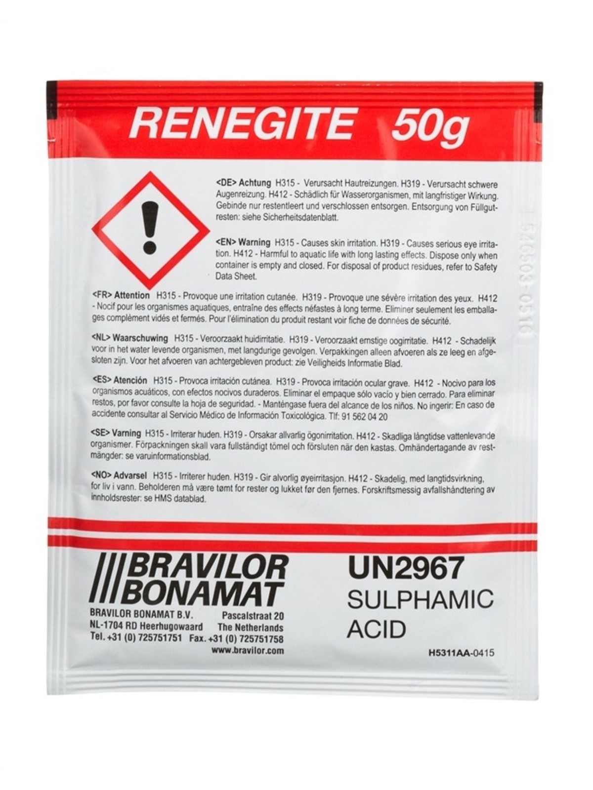 BRAVILOR Renegite Ontkalker - Eccellente.be