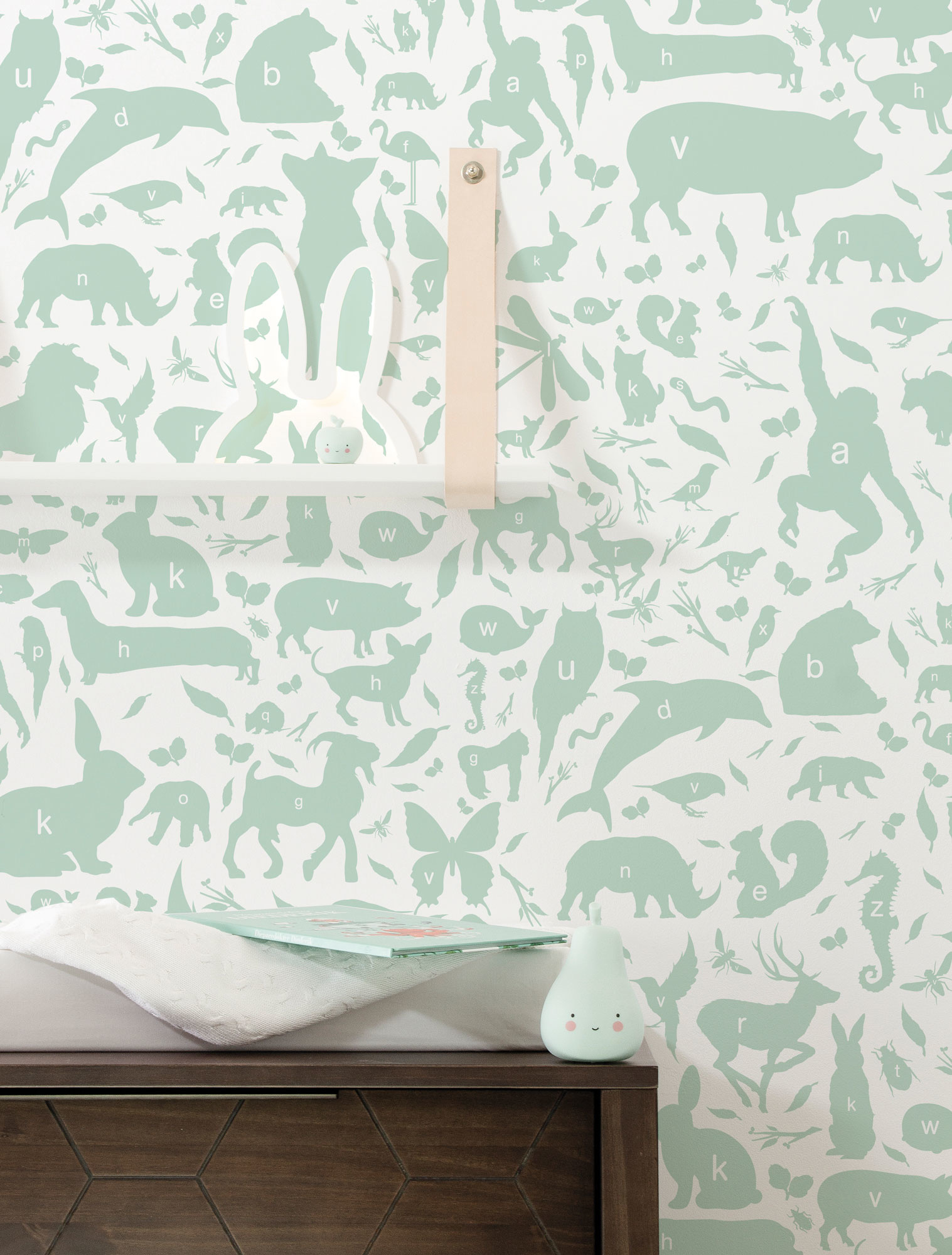Baby Behang Roze Dieren voor de Babykamer WP-044 - KEK Amsterdam