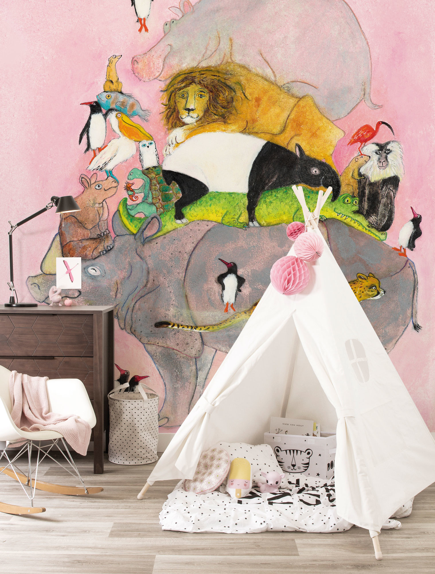 Wall Mural Jumping Penguins, 243.5 x 280 cm - KEK Amsterdam