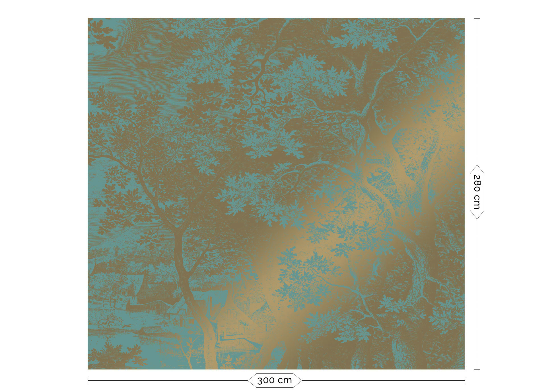 Goud Landschap Behang van KEK Amsterdam MW-036 - KEK Amsterdam