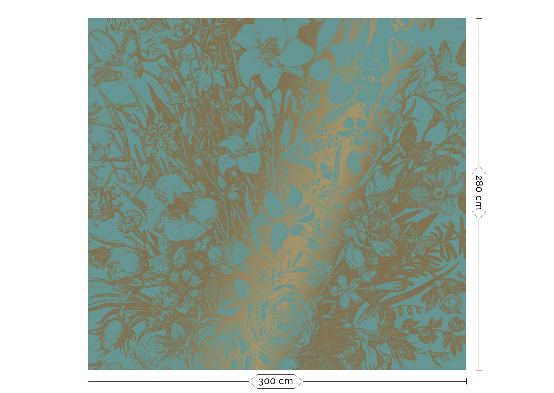 Goud Behang Bloemen van KEK Amsterdam MW-021 - KEK Amsterdam