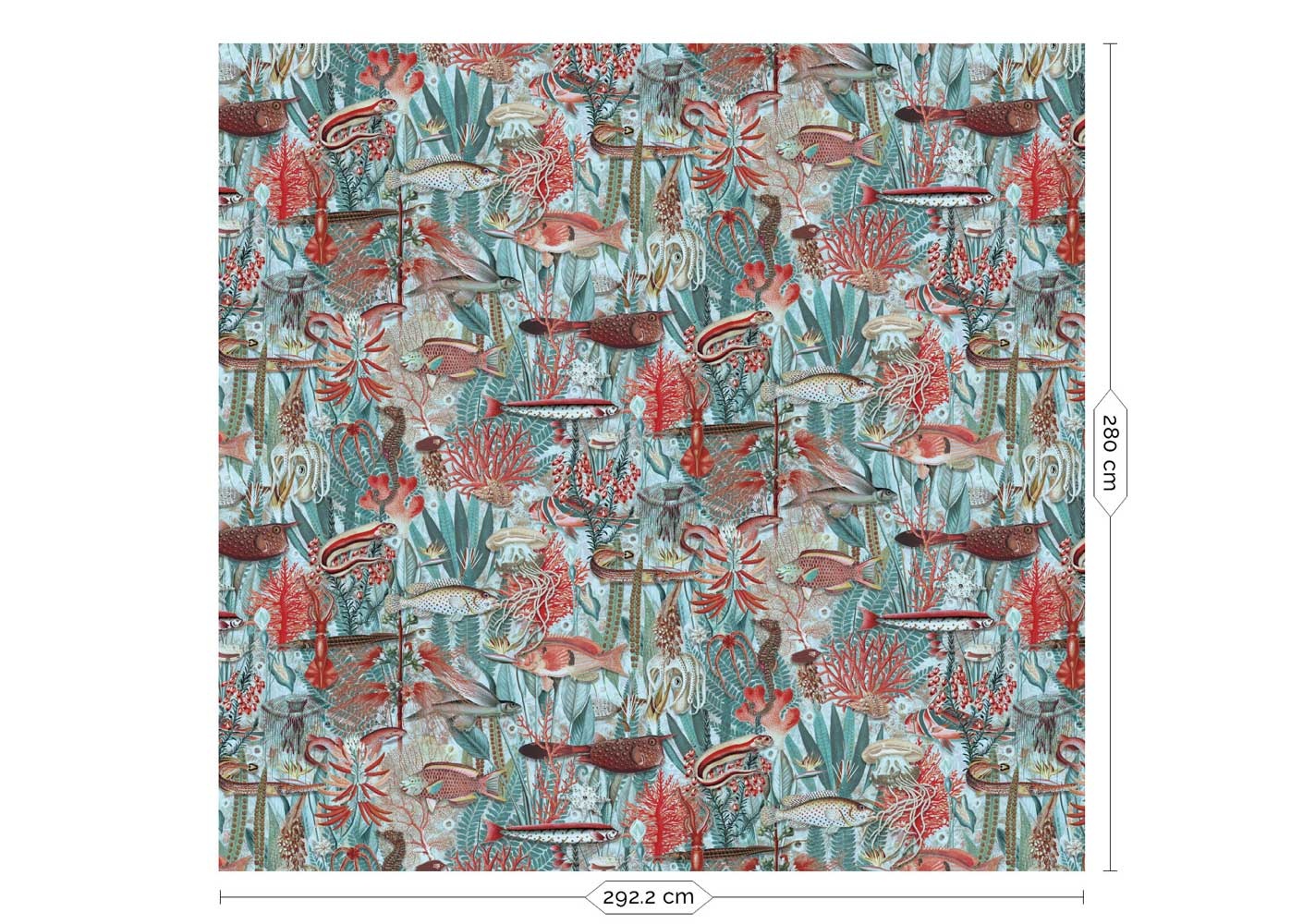 Botanisch Behang met Bladeren en Vissen - KEK Amsterdam