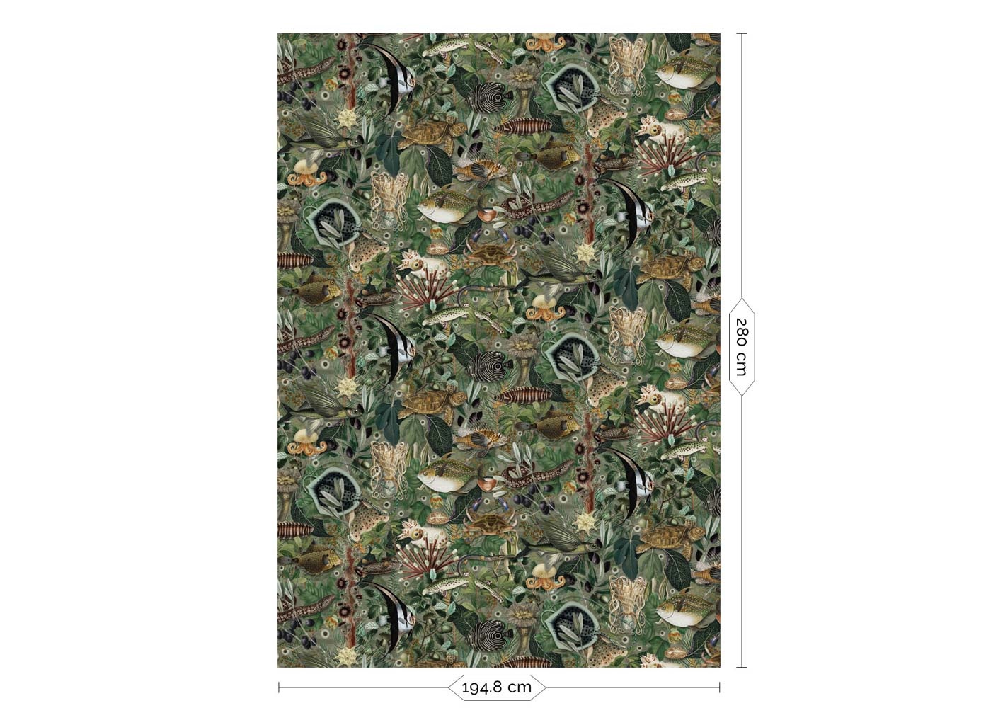 Jungle Behang met Bladeren en Vissen WP-697 - KEK Amsterdam