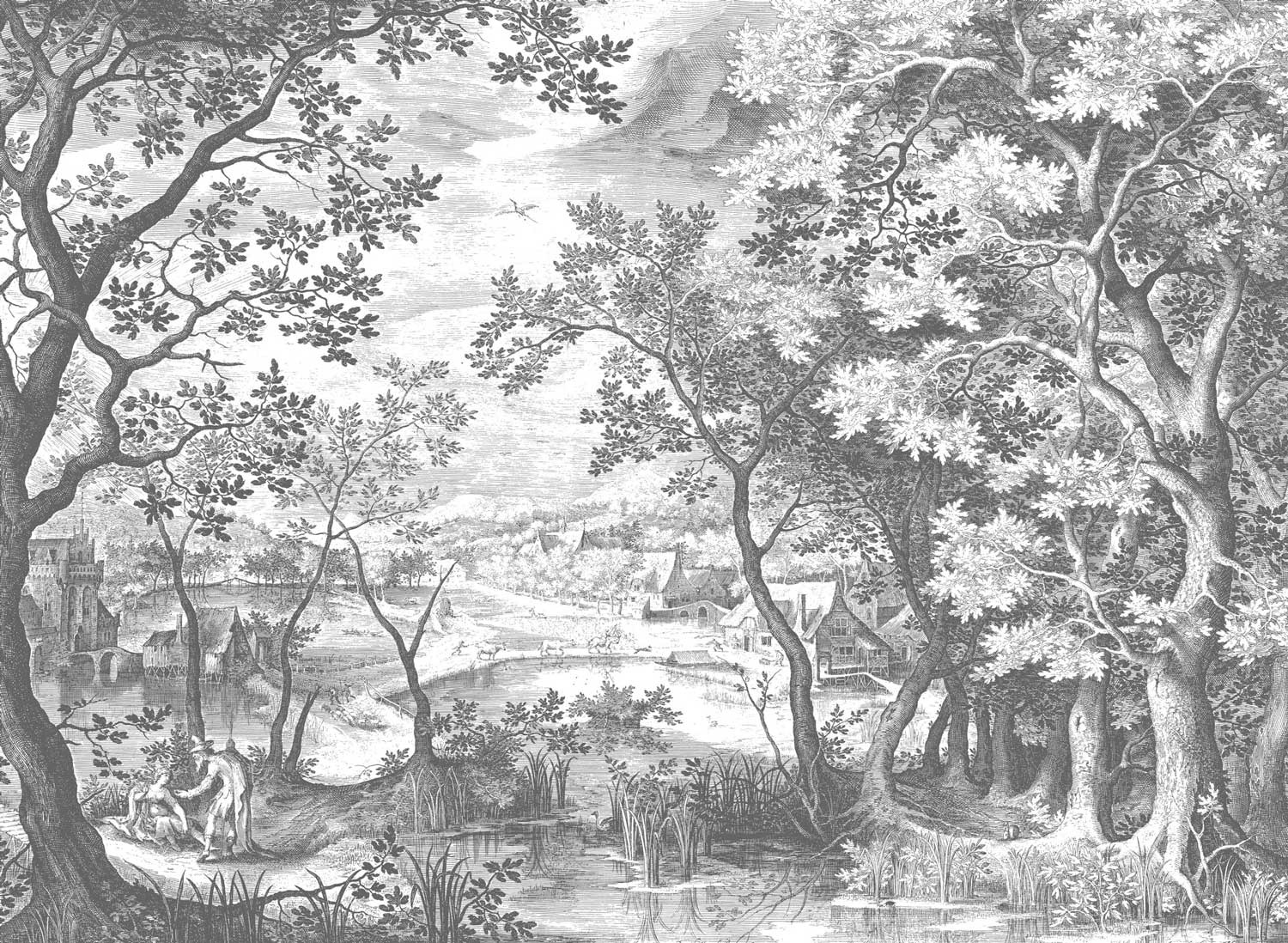 Wall Mural Engraved Landscapes WP-649 - KEK Amsterdam