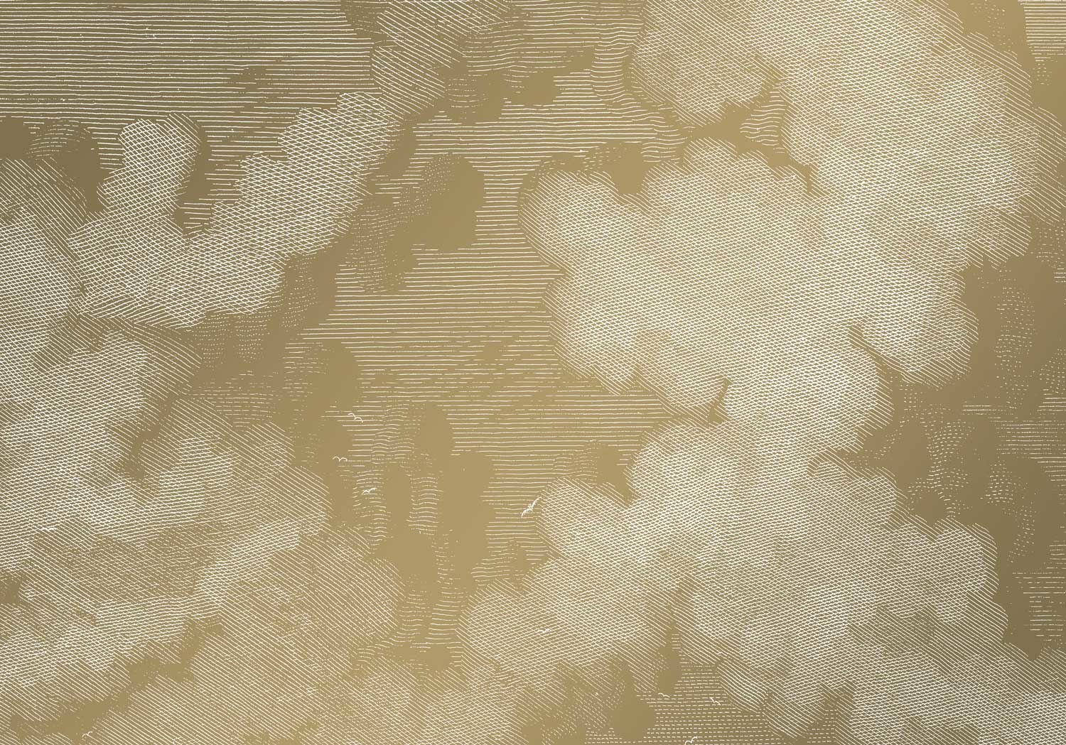 Wall Mural Engraved Clouds Gold Metallic MW-012 - KEK Amsterdam