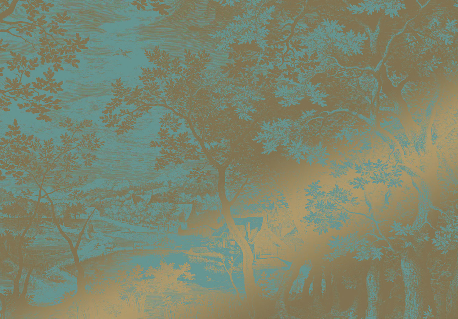 Goud Landschap Behang van KEK Amsterdam MW-036 - KEK Amsterdam