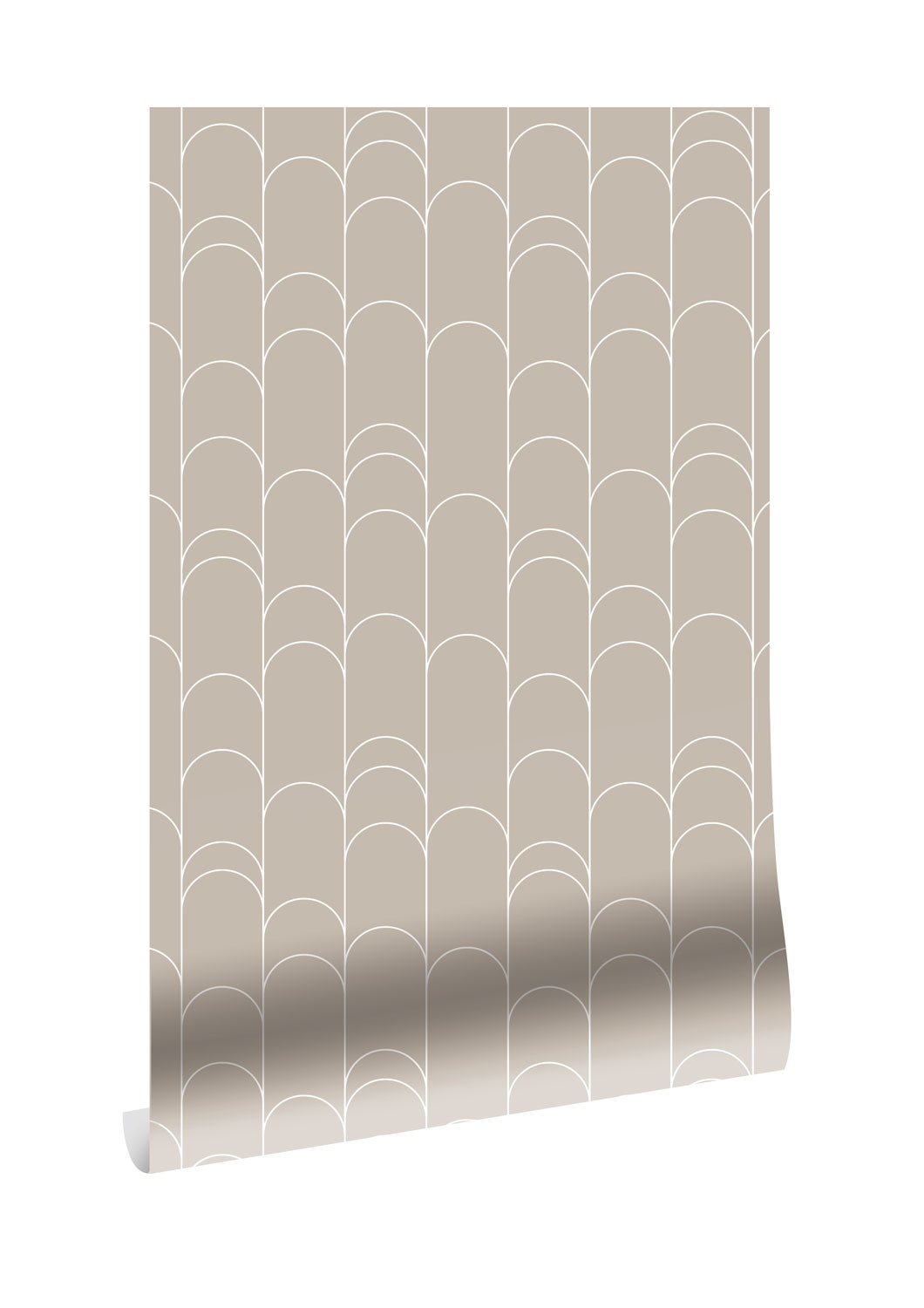 Behang met grafische lijnen, Zand, WP-738 - KEK Amsterdam