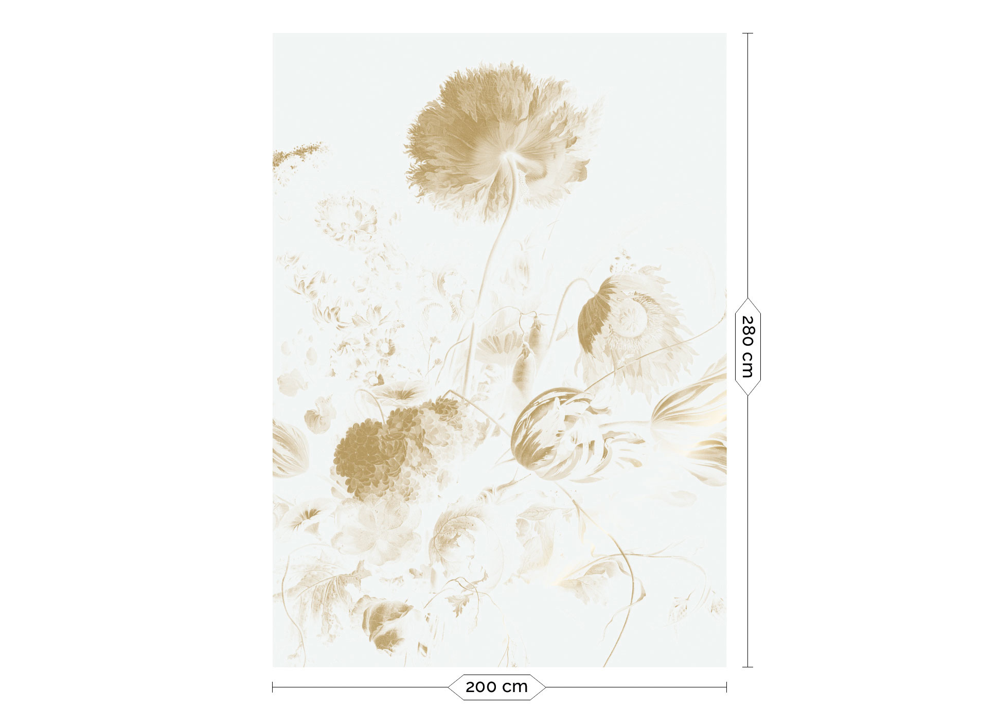 Goud Behang Bloemen van KEK Amsterdam MW-051 - KEK Amsterdam