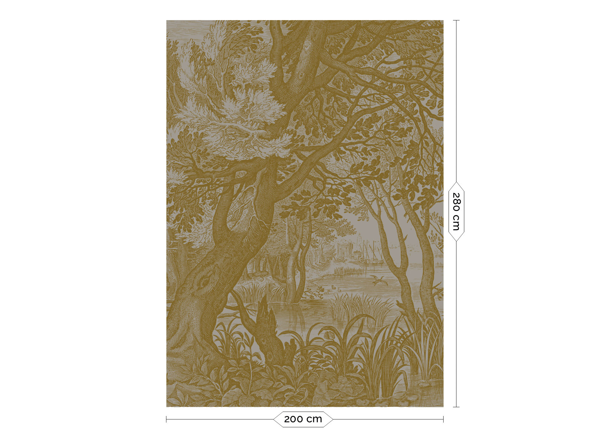 Goud Landschap Behang van KEK Amsterdam MW-098 - KEK Amsterdam