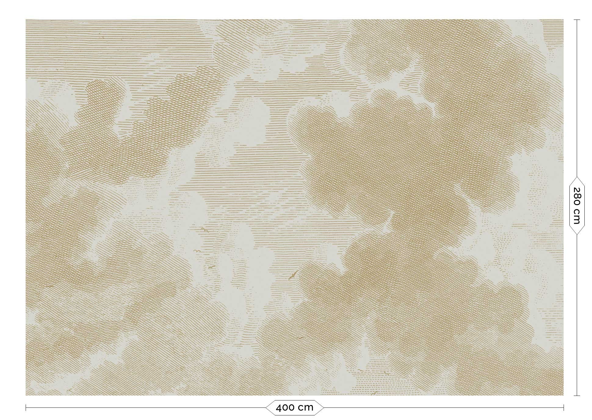 Goud Behang Wolken van KEK Amsterdam MW-179 - KEK Amsterdam