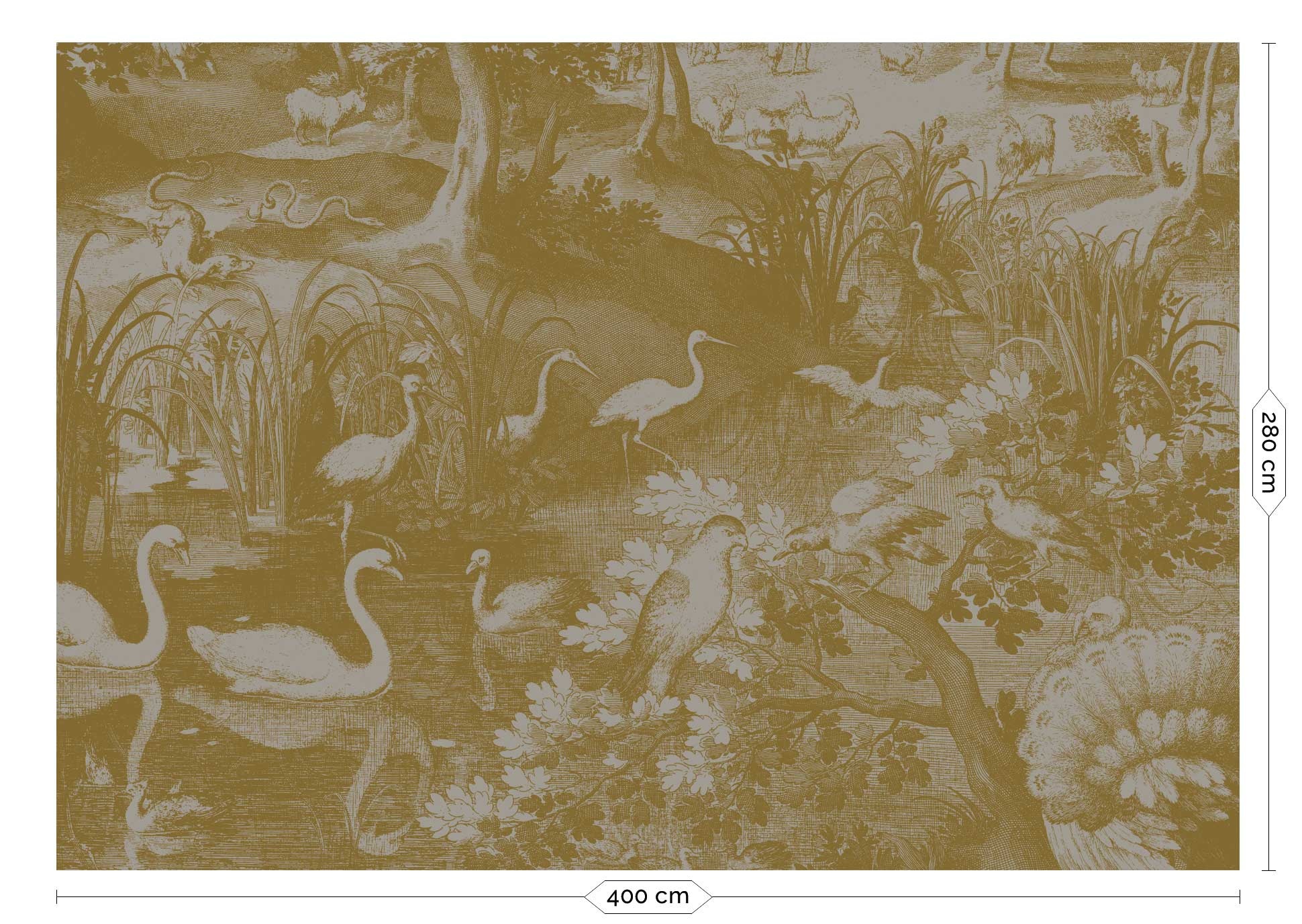 Goud Landschap Behang van KEK Amsterdam MW-110 - KEK Amsterdam