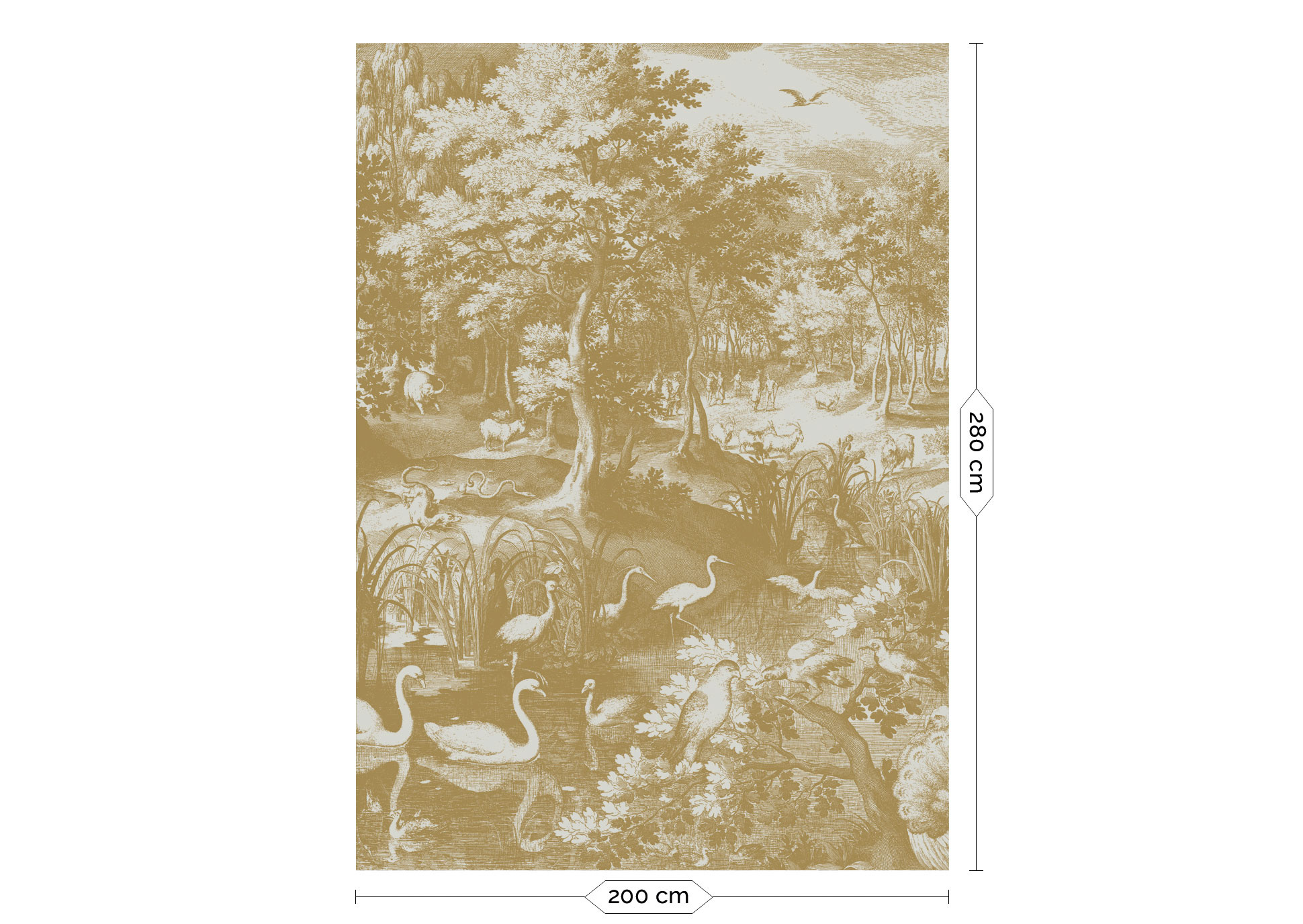 Goud Landschap Behang van KEK Amsterdam MW-104 - KEK Amsterdam