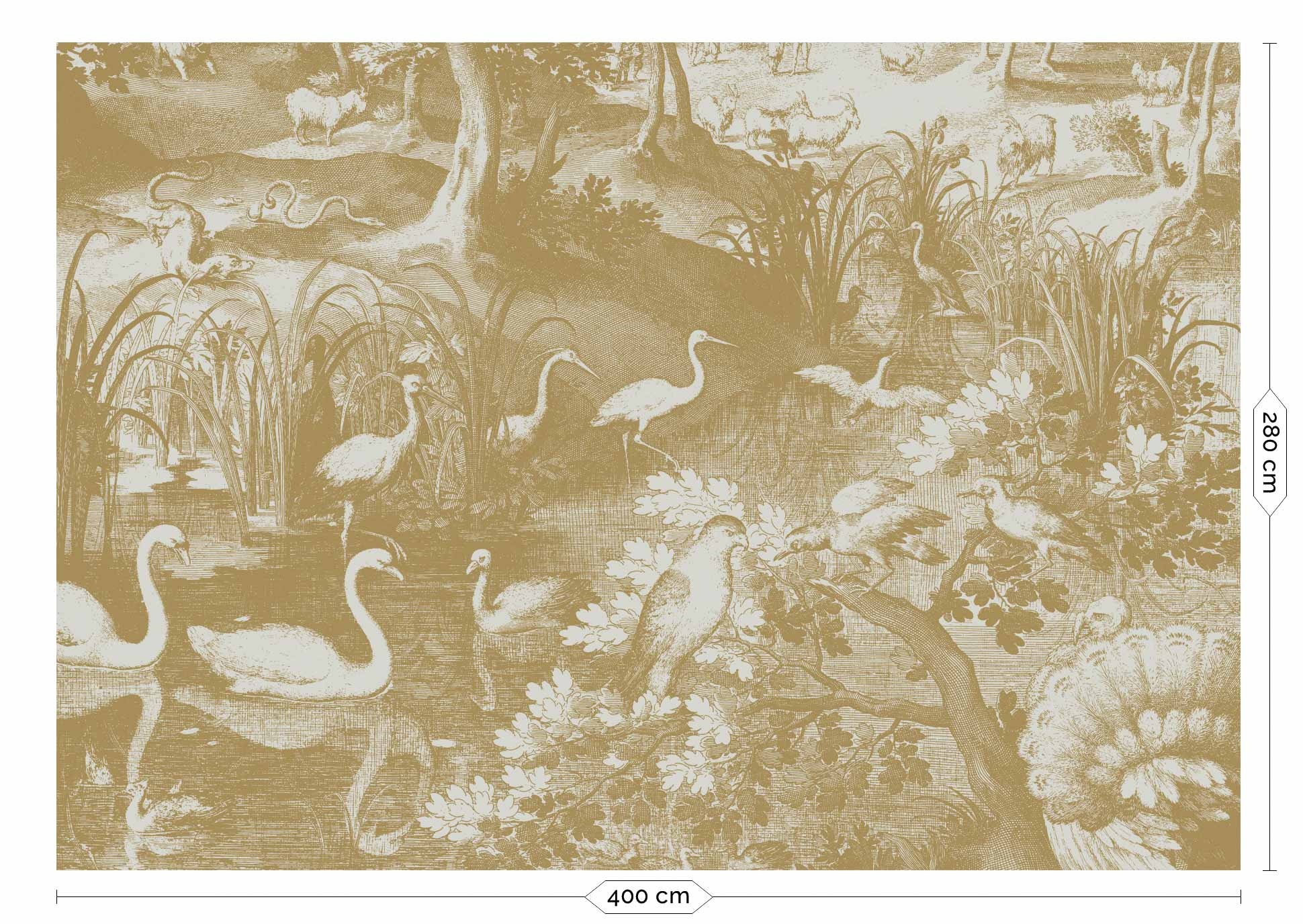 Goud Landschap Behang van KEK Amsterdam MW-104 - KEK Amsterdam