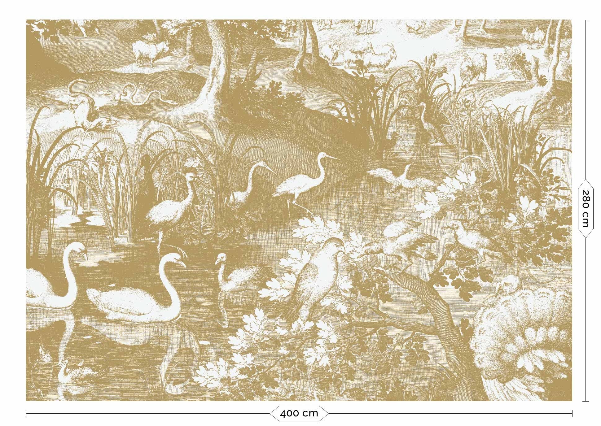 Goud Landschap Behang van KEK Amsterdam MW-101 - KEK Amsterdam