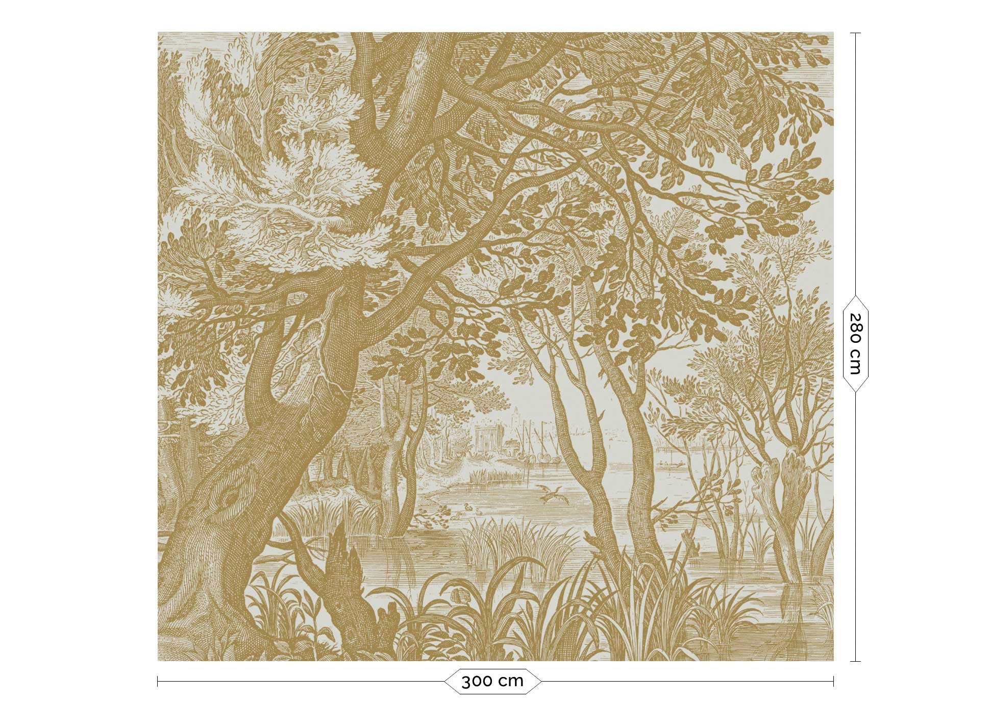 Goud Landschap Behang van KEK Amsterdam MW-092 - KEK Amsterdam