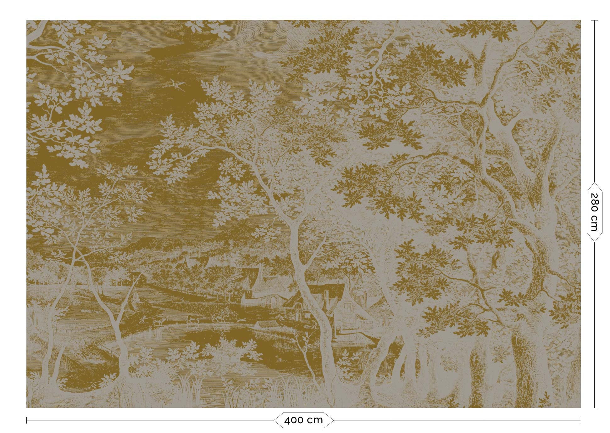 Goud Landschap Behang van KEK Amsterdam MW-173 - KEK Amsterdam