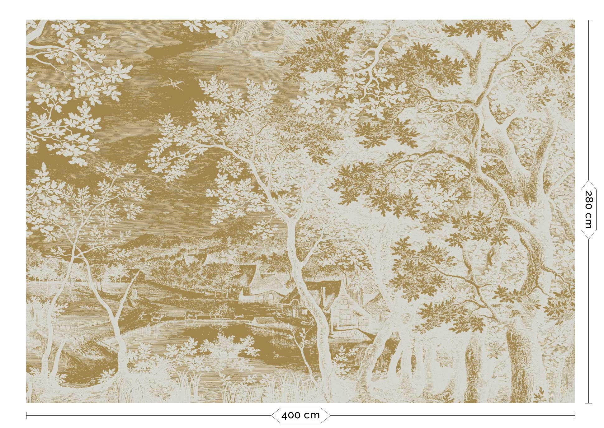 Goud Landschap Behang van KEK Amsterdam MW-167 - KEK Amsterdam