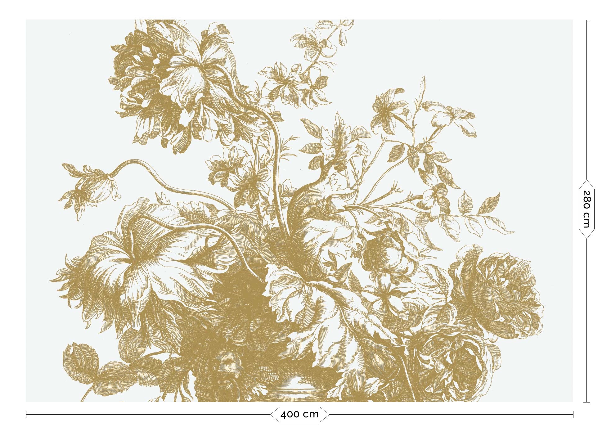 Goud Behang Bloemen van KEK Amsterdam MW-113 - KEK Amsterdam