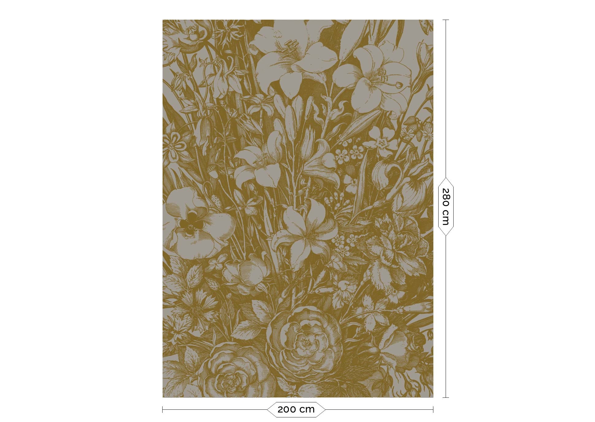 Goud Behang Bloemen van KEK Amsterdam MW-140 - KEK Amsterdam