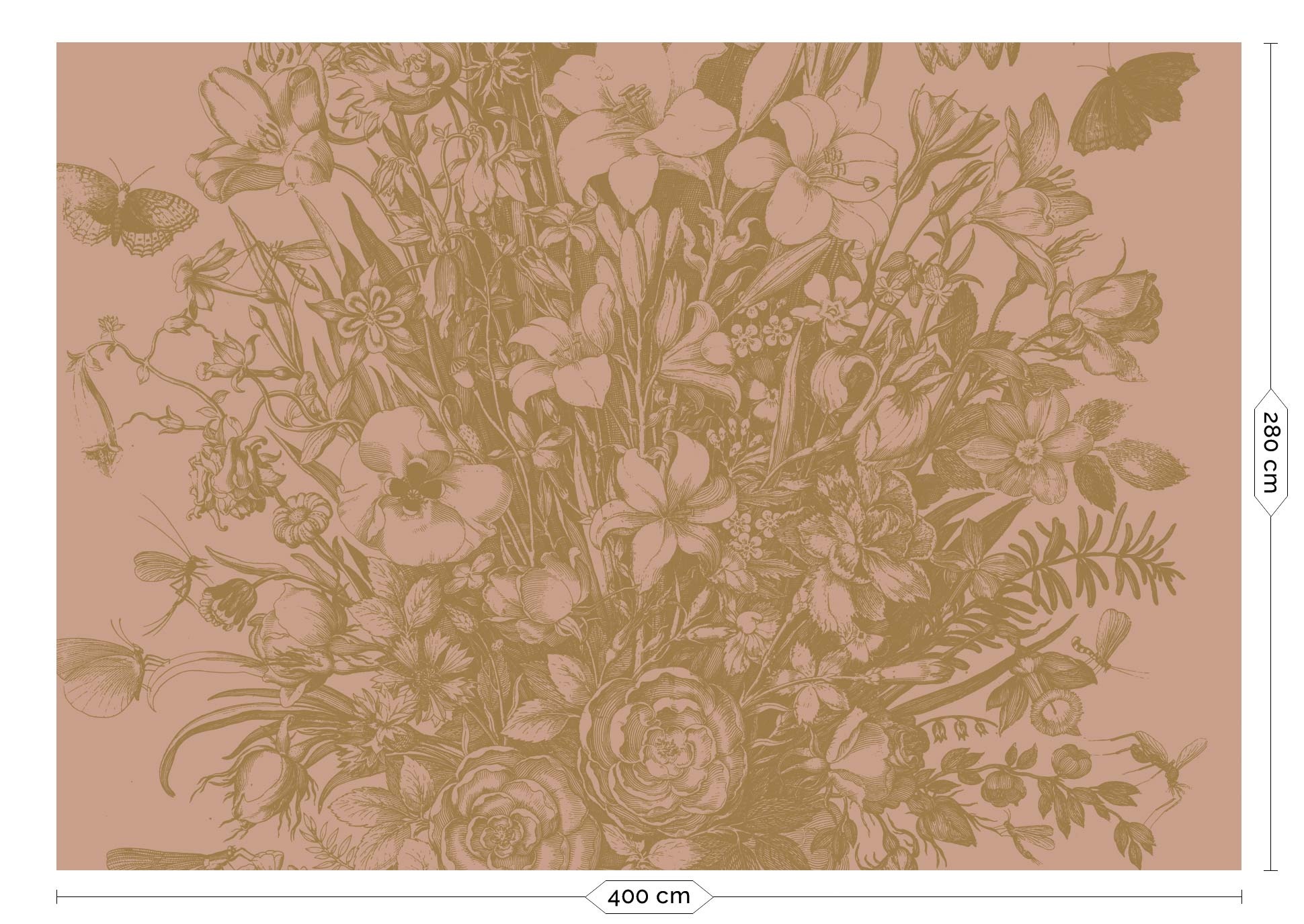 Goud Behang Bloemen van KEK Amsterdam MW-137 - KEK Amsterdam