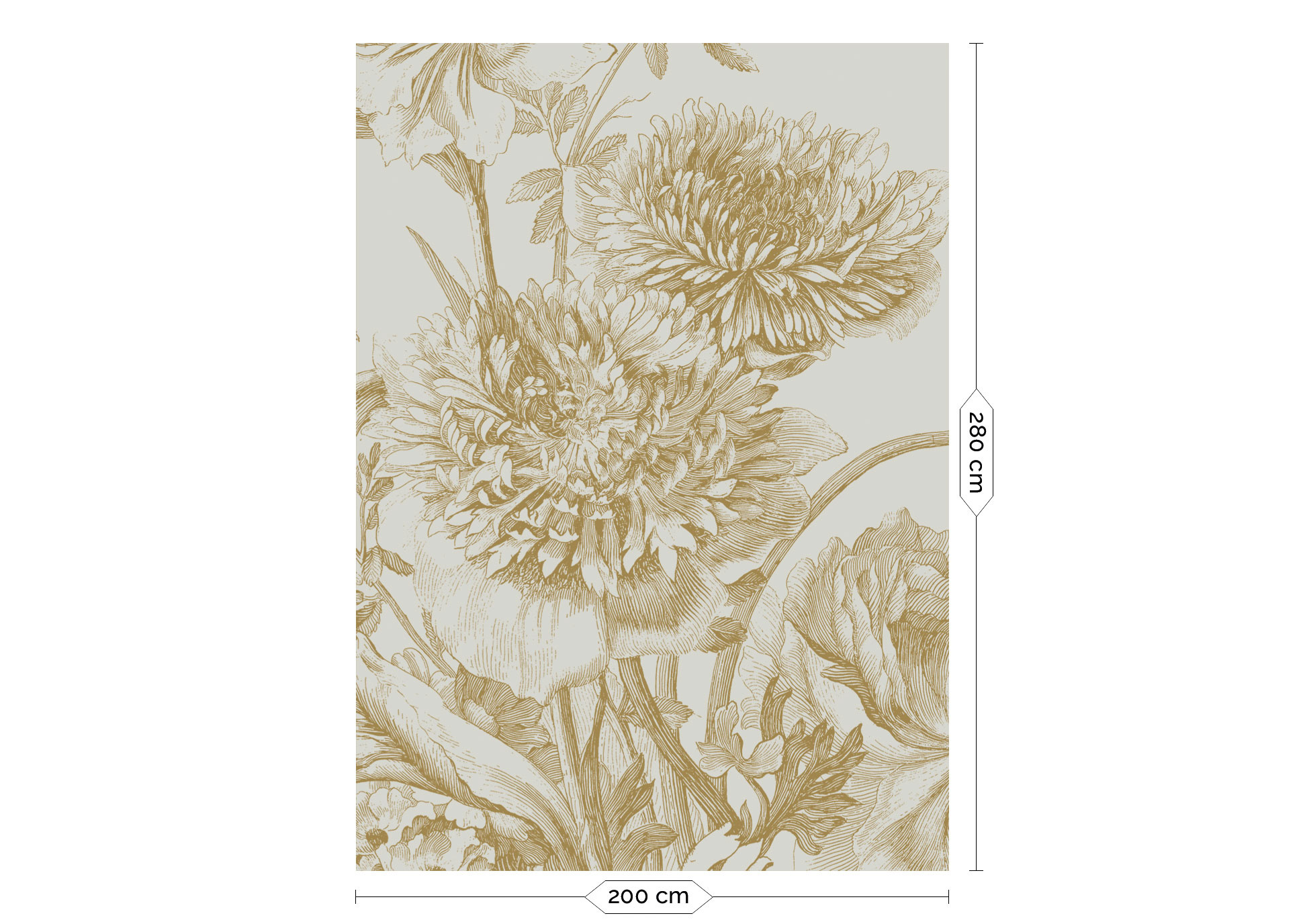 Goud Behang Bloemen van KEK Amsterdam MW-143 - KEK Amsterdam