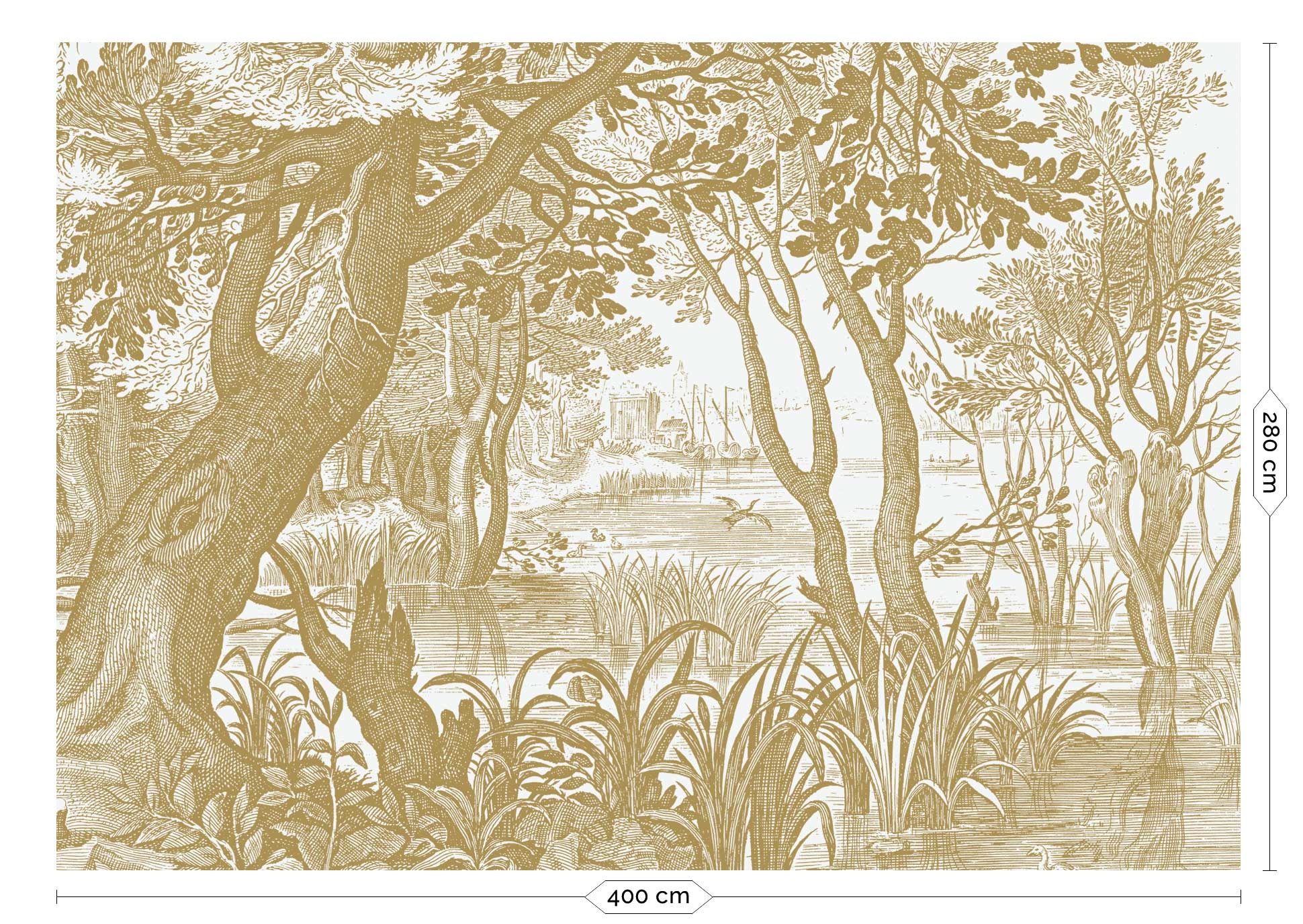 Goud Landschap Behang van KEK Amsterdam MW-042 - KEK Amsterdam