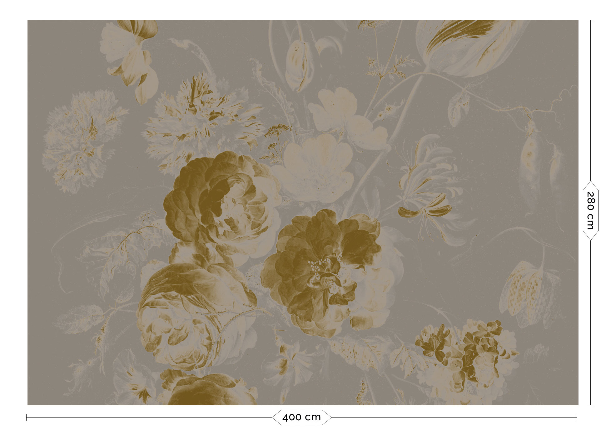 Goud Behang Bloemen van KEK Amsterdam MW-045 - KEK Amsterdam