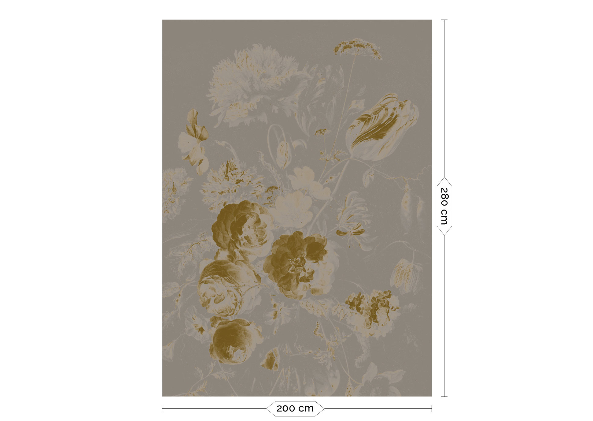 Goud Behang Bloemen van KEK Amsterdam MW-045 - KEK Amsterdam