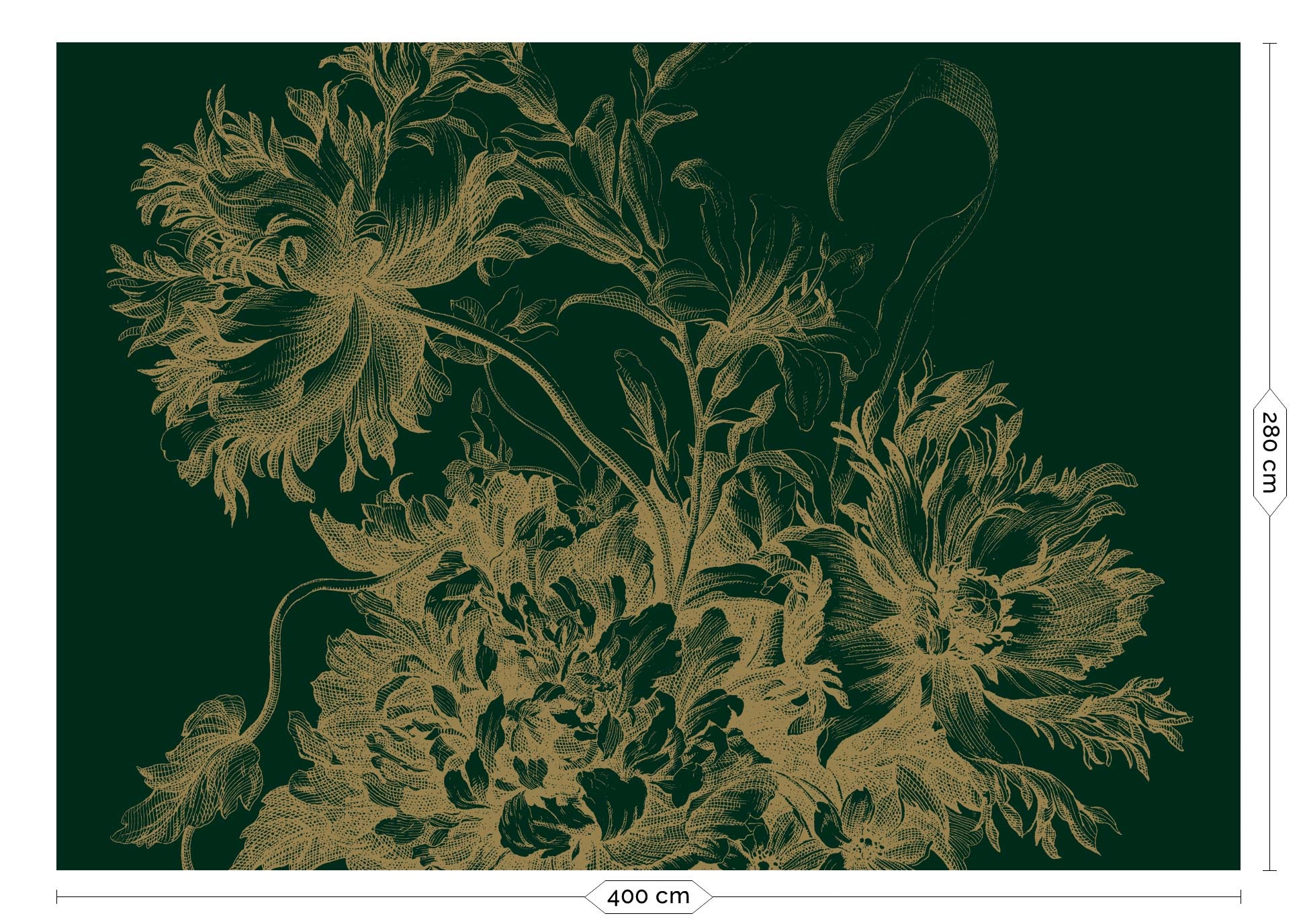 Goud Behang Bloemen van KEK Amsterdam MW-191 - KEK Amsterdam