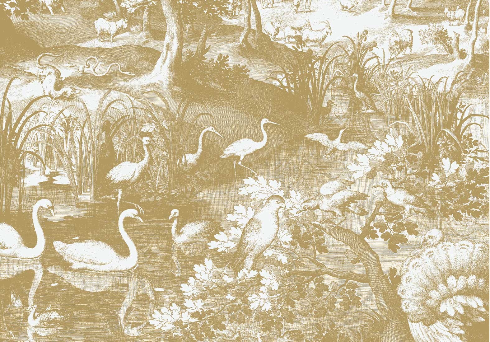Goud Landschap Behang van KEK Amsterdam MW-101 - KEK Amsterdam