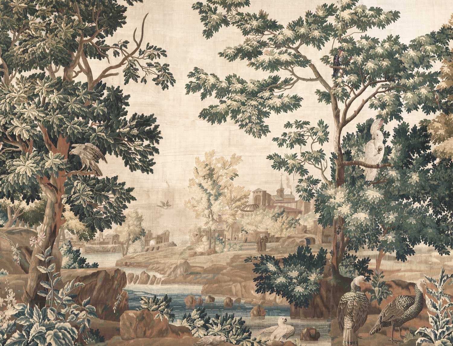 Landscape Tapestries, wallpaper from ancient tapestry, WP-782-R - KEK ...