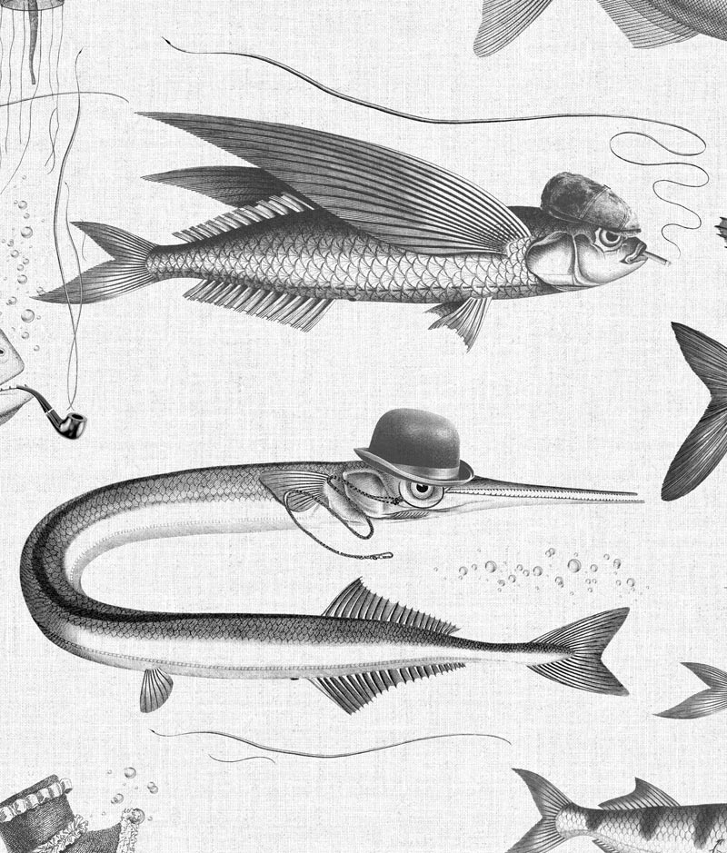 Wallpaper with Dandy Fish, WP-804 - KEK Amsterdam