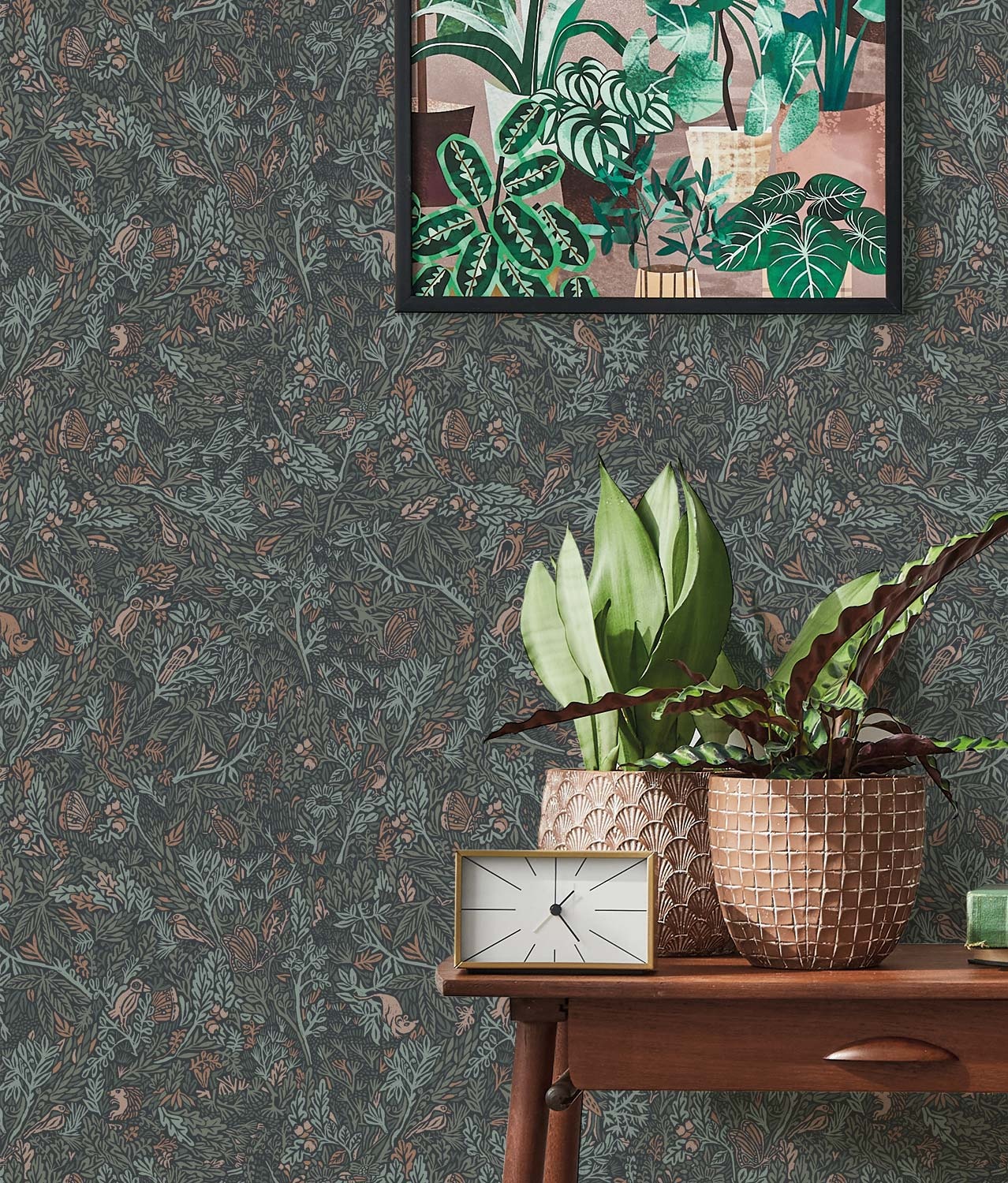 Behang met getekend botanisch patroon FR-021 - KEK Amsterdam