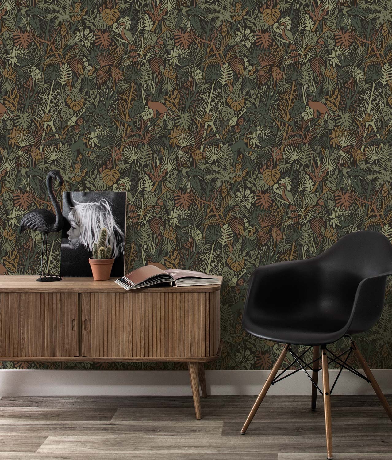 Behang met getekend botanisch patroon FR-022 - KEK Amsterdam