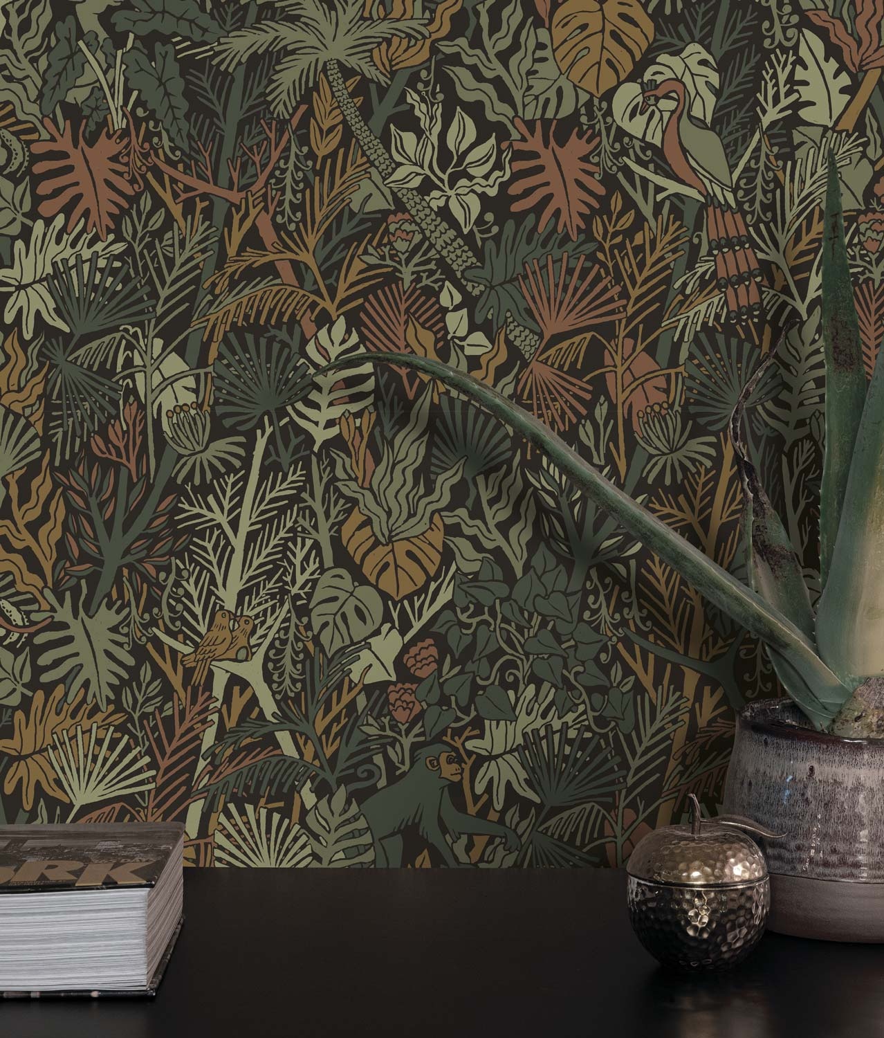 Behang met getekend botanisch patroon FR-022 - KEK Amsterdam