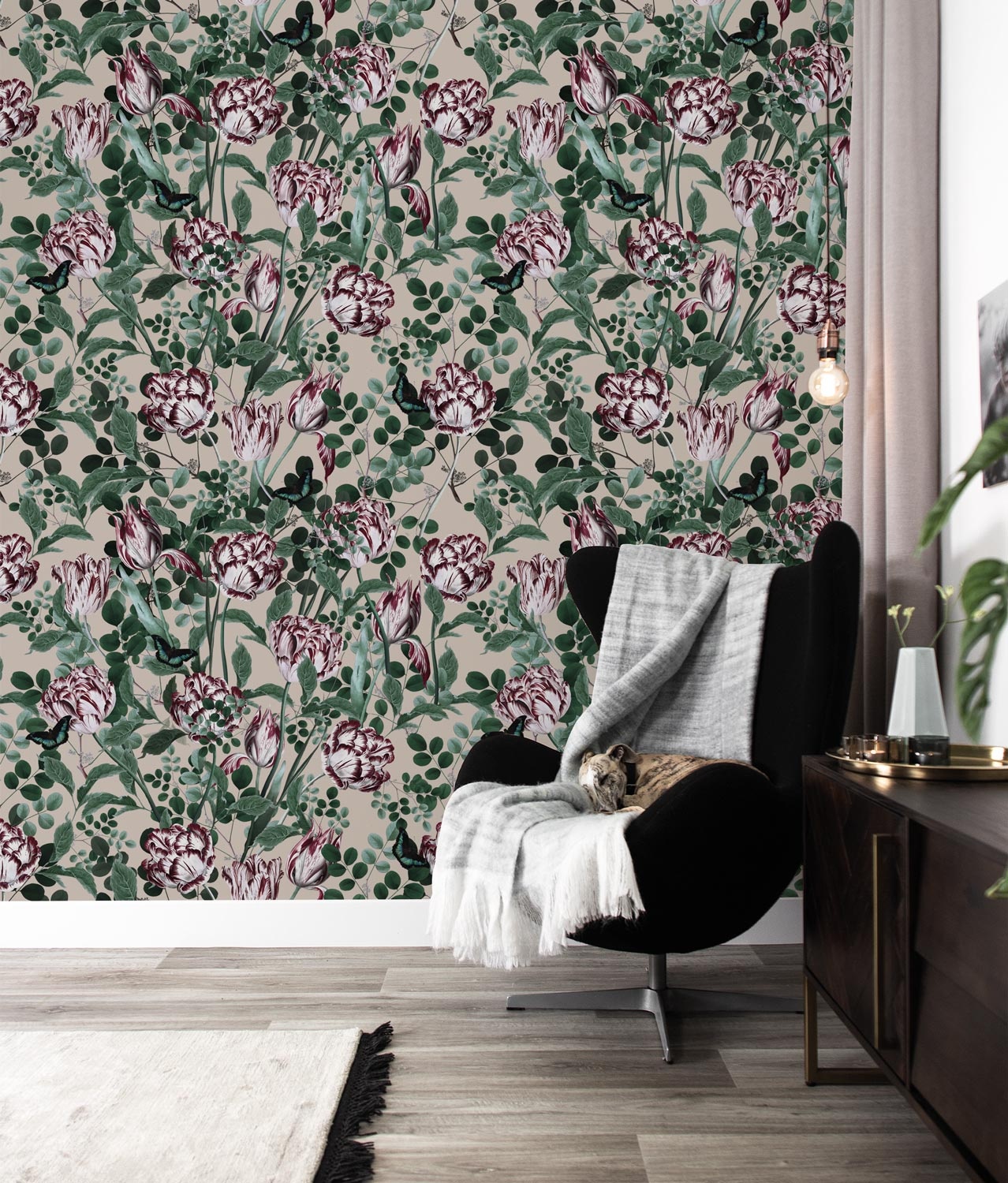 Botanical Wallpaper Pattern Flowers KEK Amsterdam WP-710 - KEK Amsterdam
