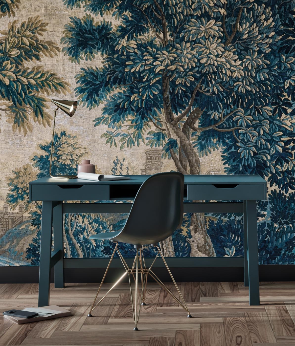 Landscape Tapestries, wallpaper from ancient tapestry, WP-797-R - KEK ...