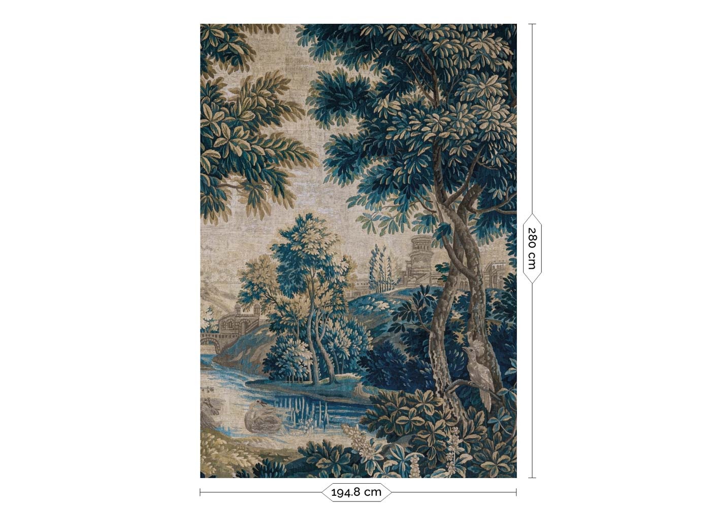 Landscape Tapestries, wallpaper from ancient tapestry, WP-797-R - KEK ...