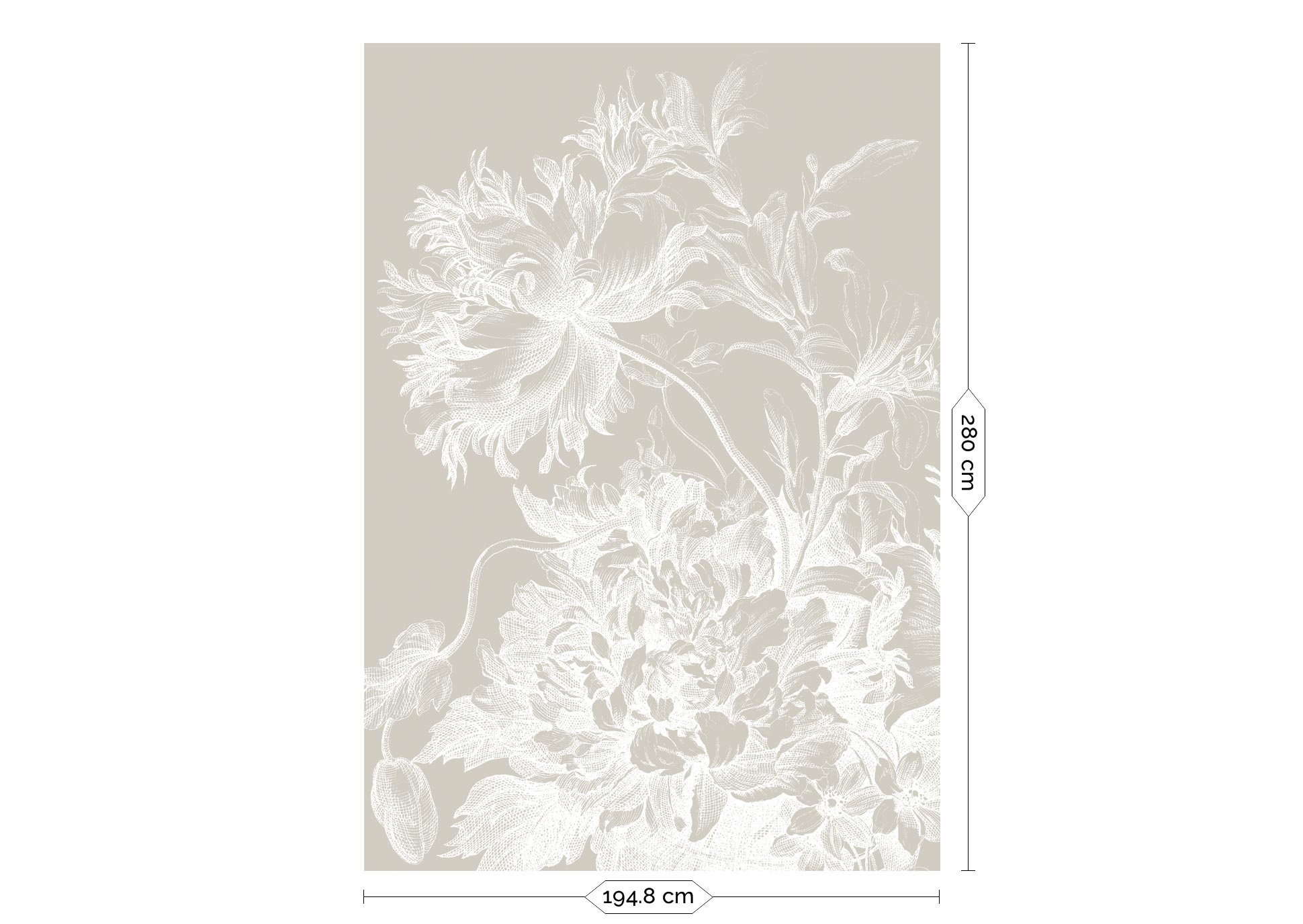 Behang met bloemen Engraved Flowers WP-816 - KEK Amsterdam