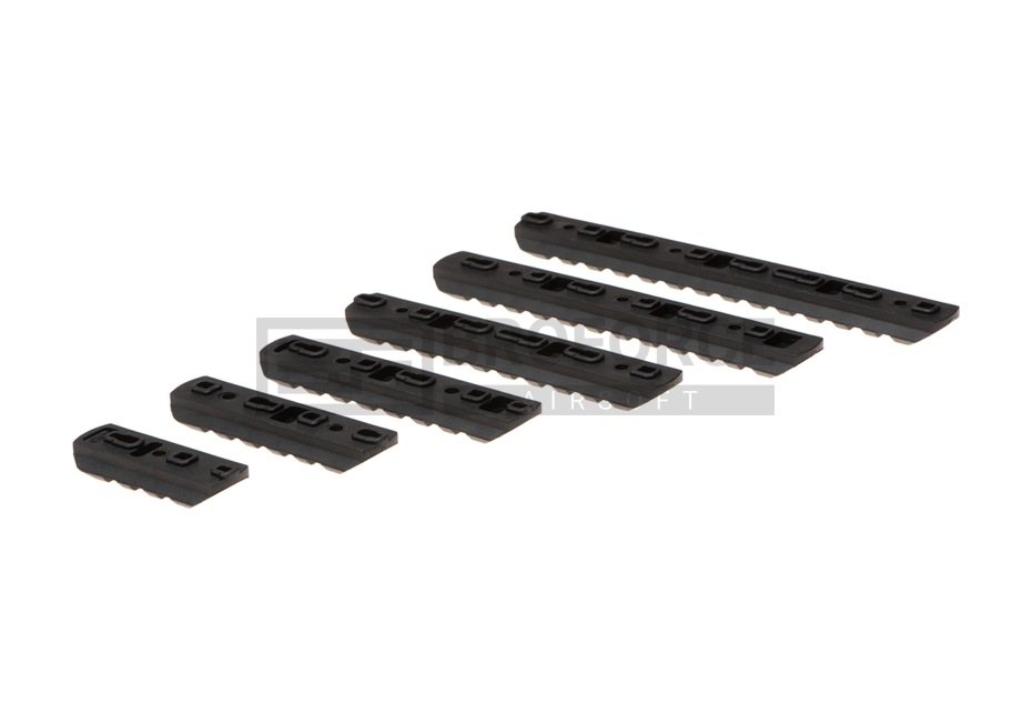 Polymer Keymod & M-LOK Rail Set 6-pack - Zwart - Broforce Airsoft Supplies