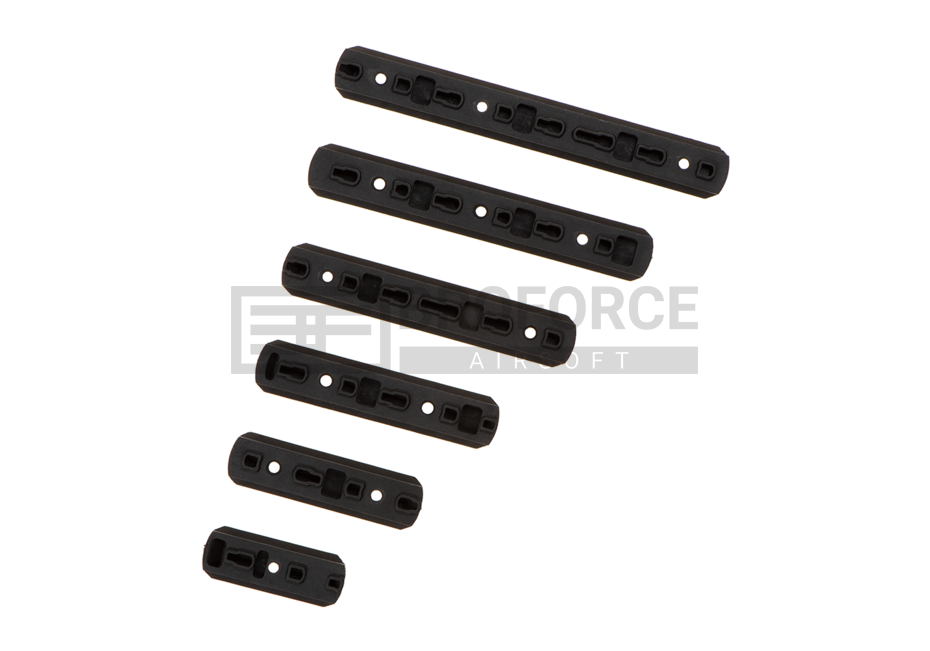 Polymer Keymod & M-LOK Rail Set 6-pack - Zwart - Broforce Airsoft Supplies