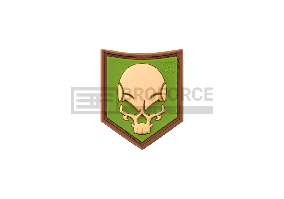 JTG SOF Skull Rubber Patch - Green - Broforce Airsoft