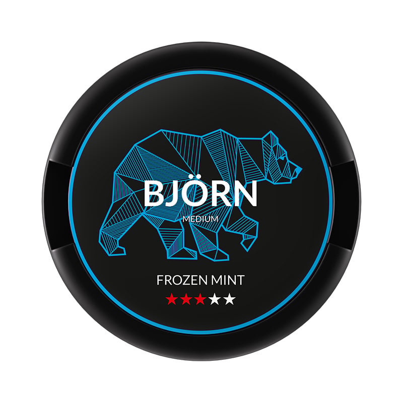 BJÖRN Frozen Mint Medium: Refreshing Nicotine Pouches, 9.1mg - Snus Farmer