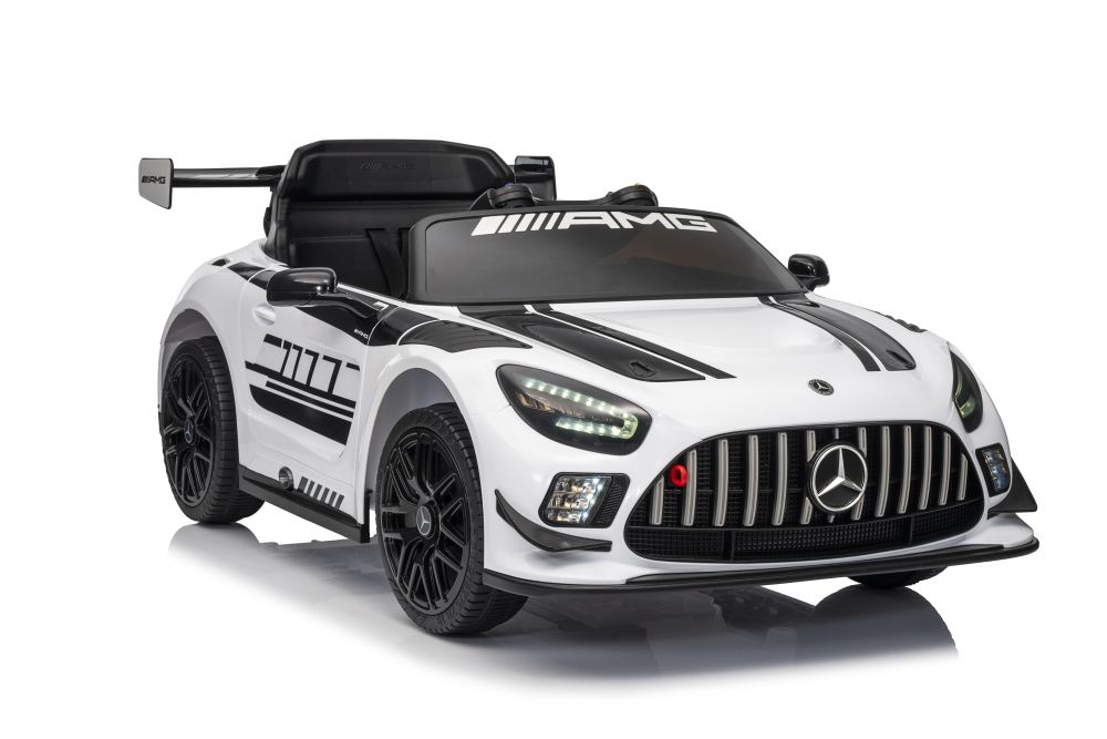 Witte Mercedes GT AMG Elektrische Kinderauto! Gratis Bezorgd! - CarKiddo