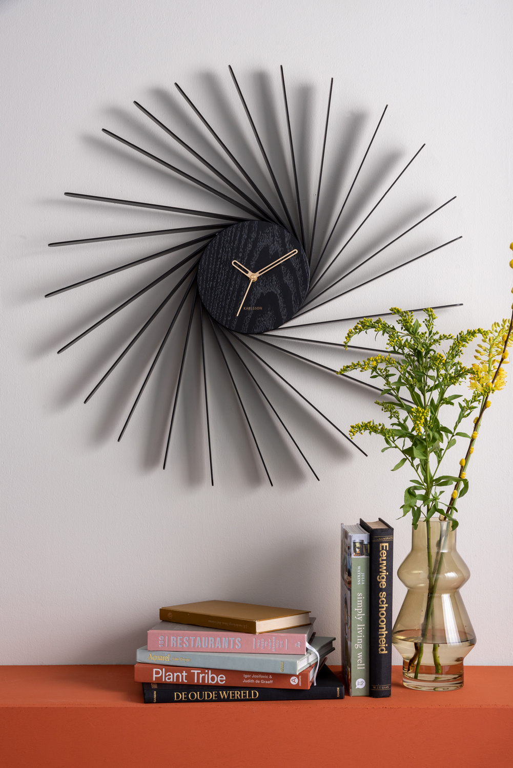Karlsson Karlsson - Wall Clock Helix XL - Zwart - Hoyz.nl
