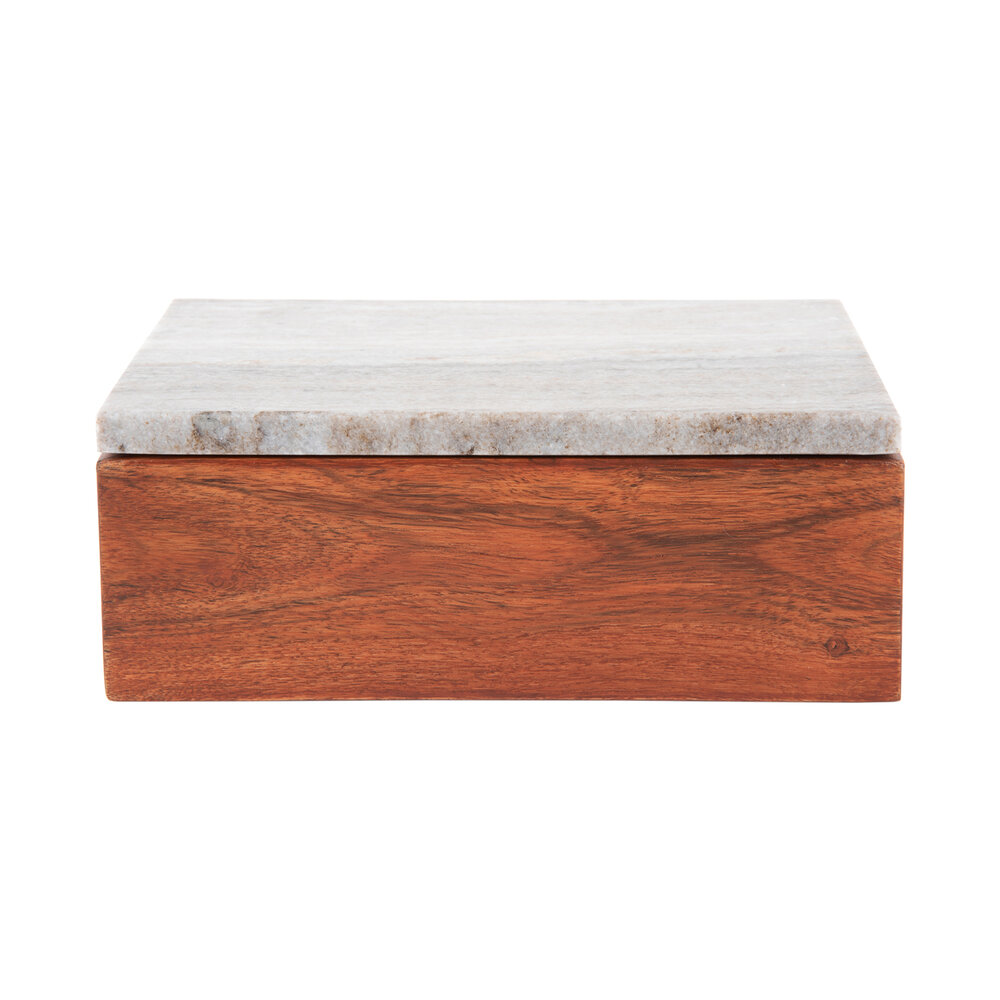 Present Time - Opbergbox Acacia Large - Bruin hout - Hoyz.nl